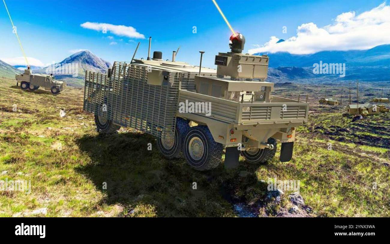 RAYTHEON ANTI-DRONE LASER GUN. Photo: Raytheon Stock Photo - Alamy RAYTHEON ANTI-DRONE LASER GUN. Photo: Raytheon Stock Photo - Alamy