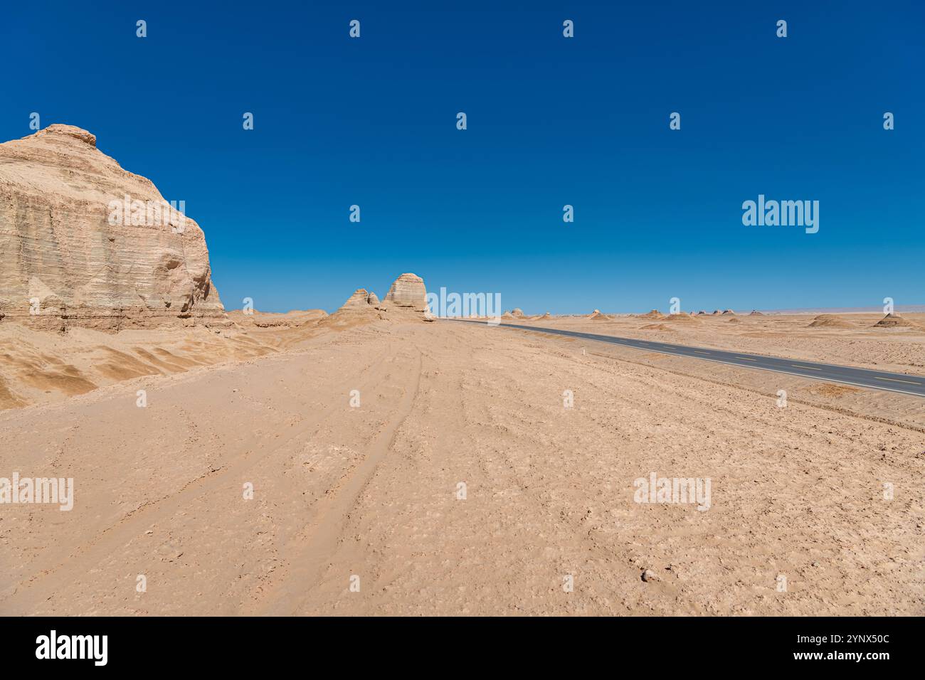 The national highway going along the yadan geological formation in ...