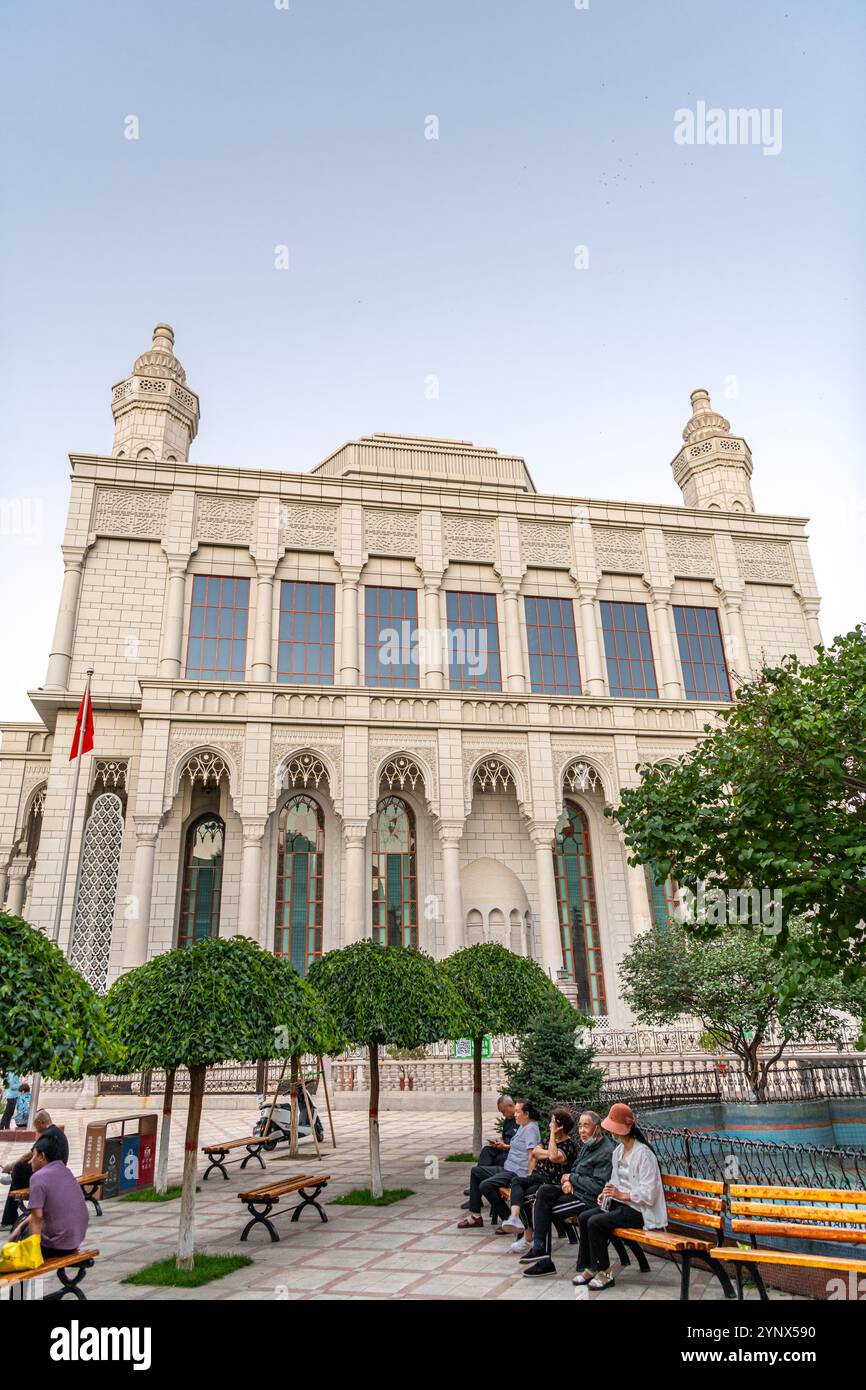 Nanguan Mosque of Xining city, China, sunset sky with copy space for ...