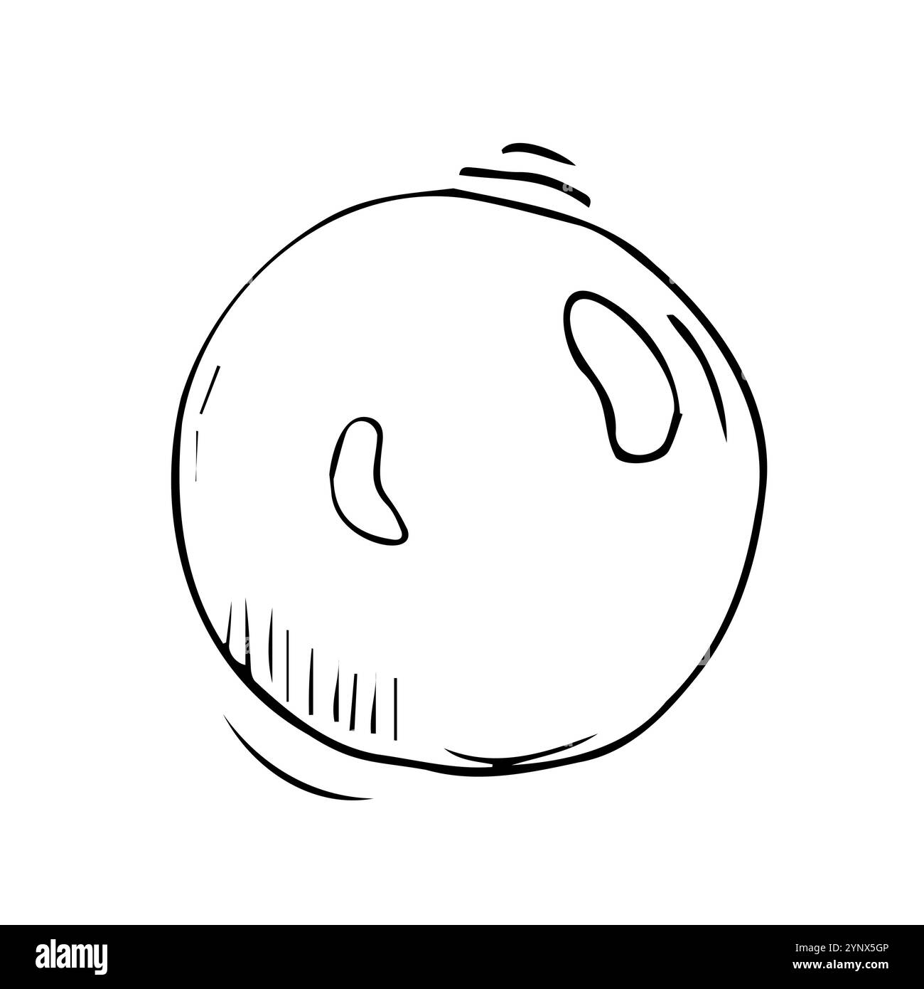 Vector doodle gymnastic ball. sport equipment Stock Vector Image & Art ...