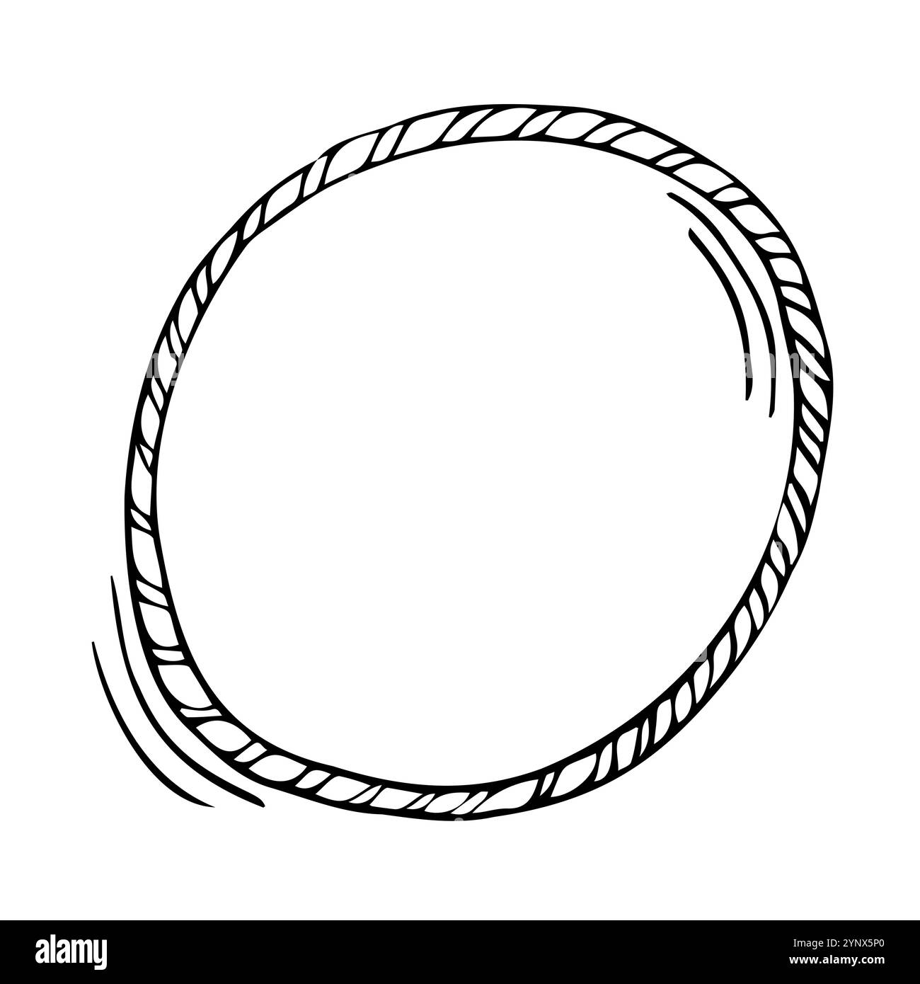 vector doodle black and white cartoon hula hoop. sport equipment Stock ...