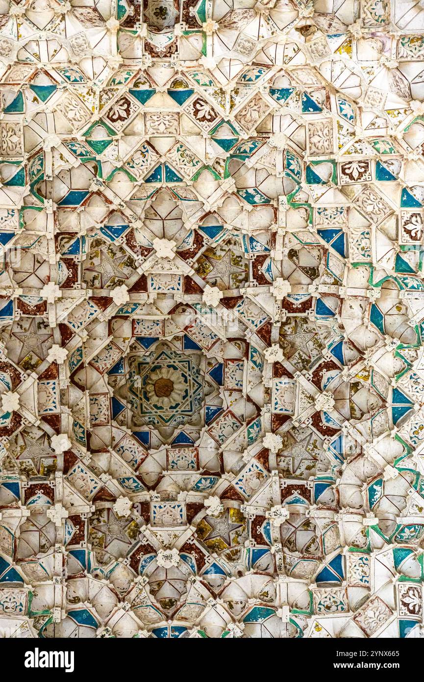 Granada, Spain - July 17, 2024: Close-up details of ceramic tile ...