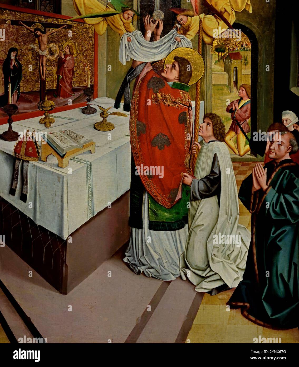 Saint Martin’s Mass at Albenga. 1490 Panel from the shutter of an ...