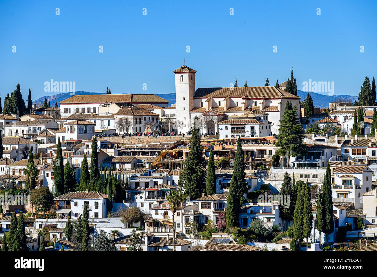 Granada, Spain - July 17, 2024: Diverse buildings in the cityscape ...