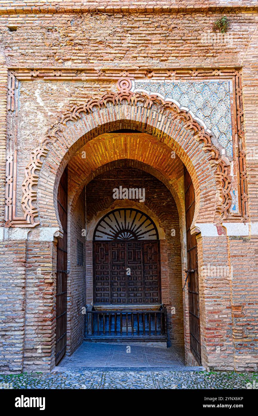 Granada, Spain - July 17, 2024: Ancient islamic style entrance door in ...