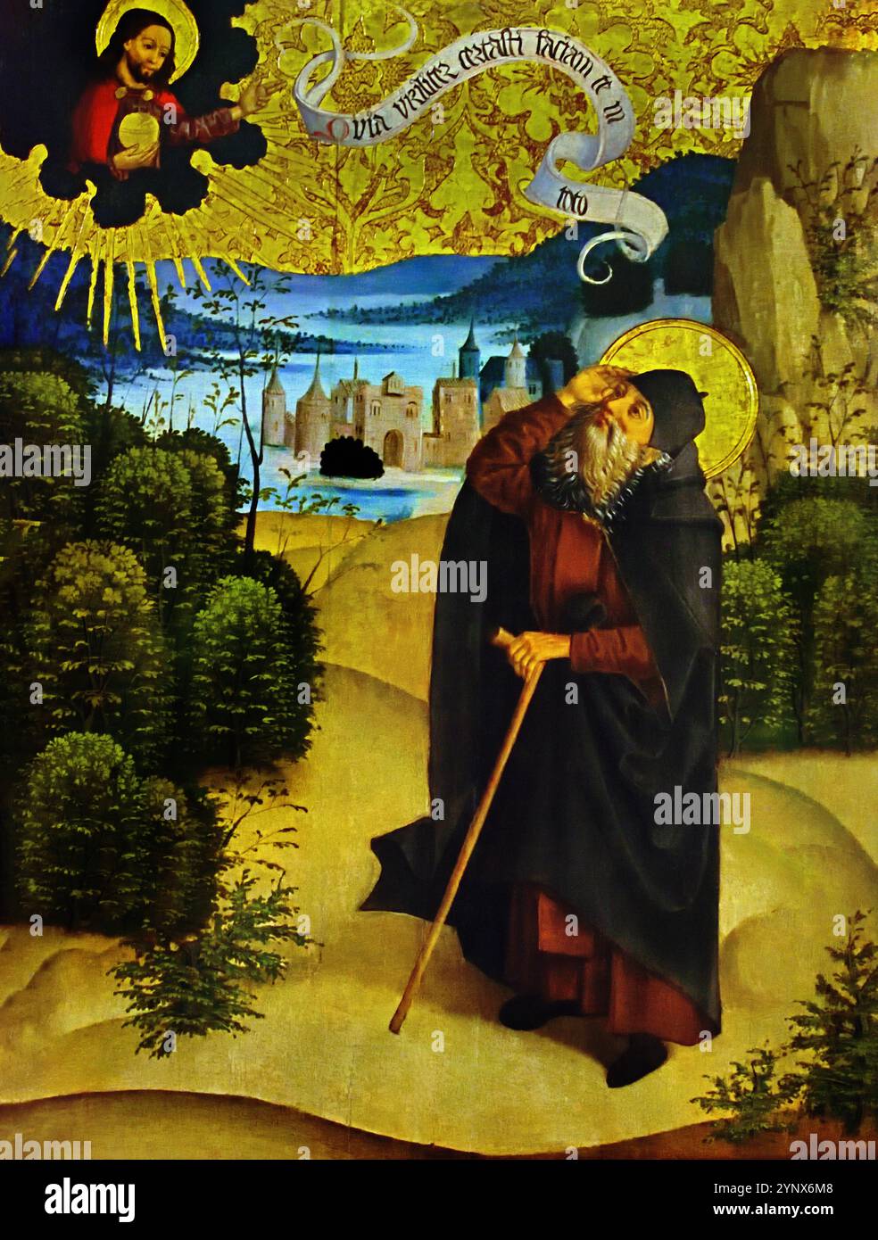 The vision of St. Anthony the Hermit.1510 Panel from the shutter of an ...