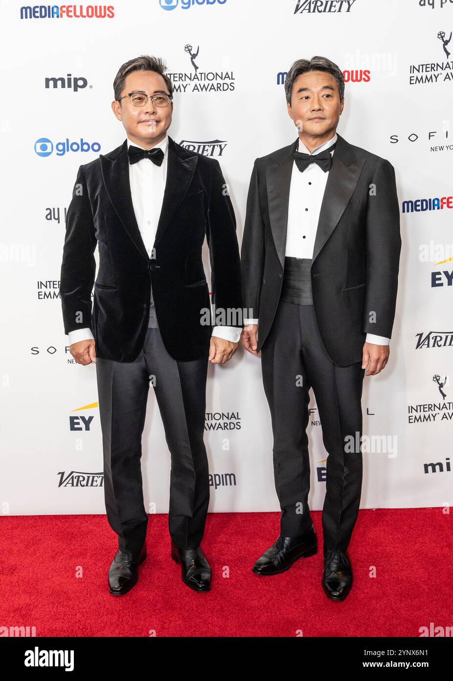 Park Chul-soo and J. Q. Lee attend International Emmy Awards at Hilton Times Square Hotel in New ...