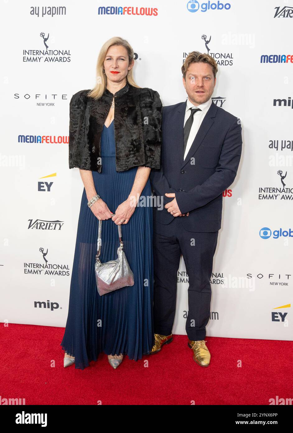 Lucy Montgomery and Rhys Thomas attend International Emmy Awards at Hilton Times Square Hotel in ...