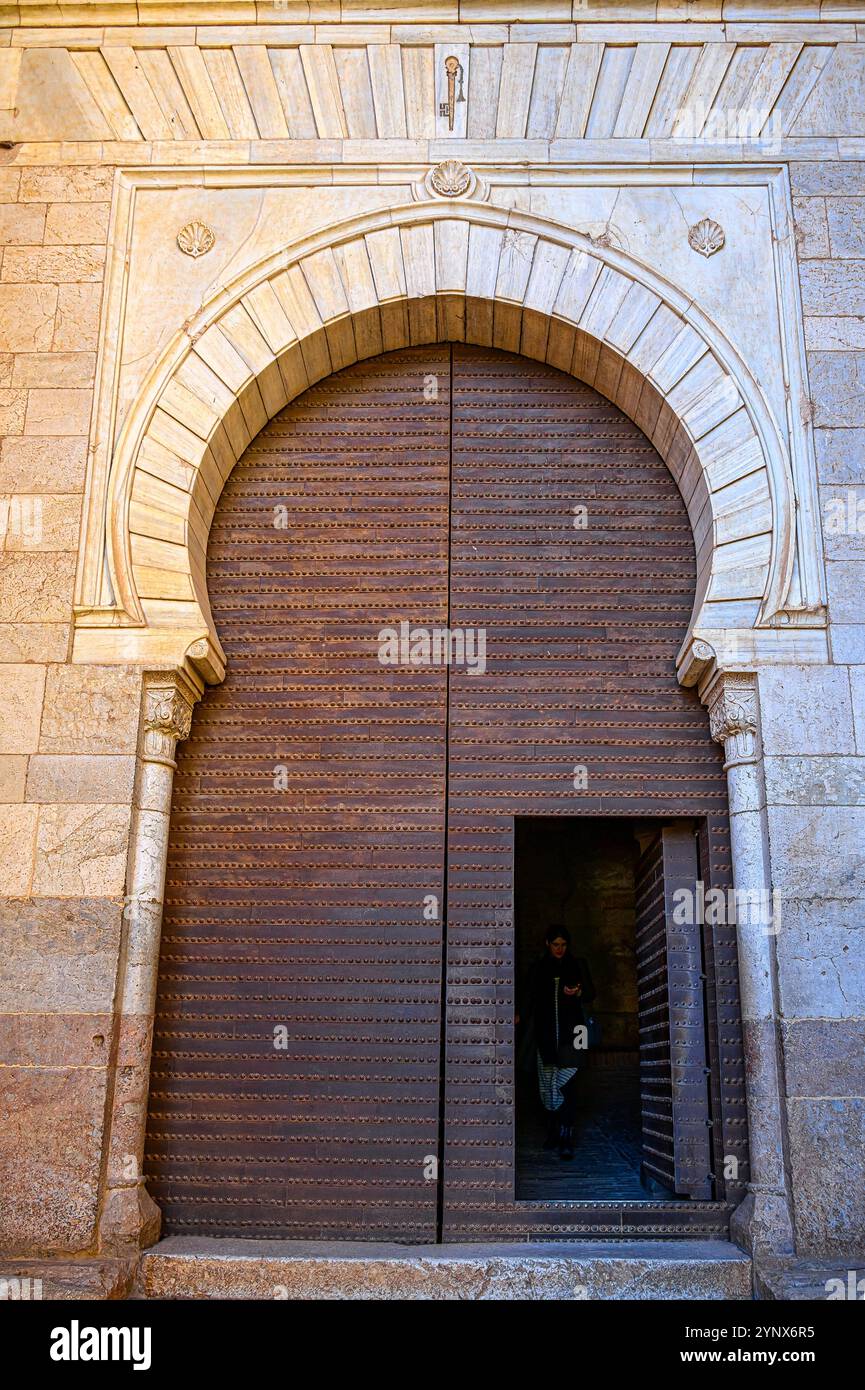 Granada, Spain - July 17, 2024: Islamic style ancient metallic door and ...