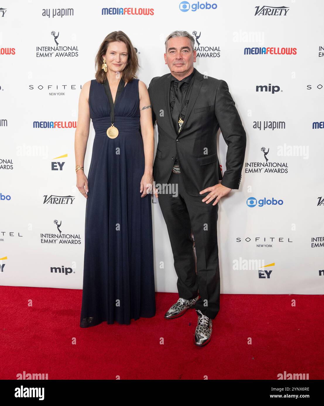 Martine Tromp and Mrac Dik attend International Emmy Awards at Hilton ...