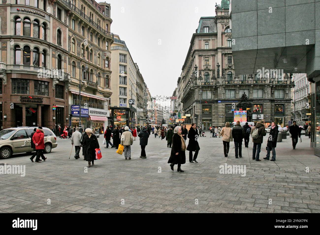 After Christmas, crowds fill the pedestrian precinct of the well known ...