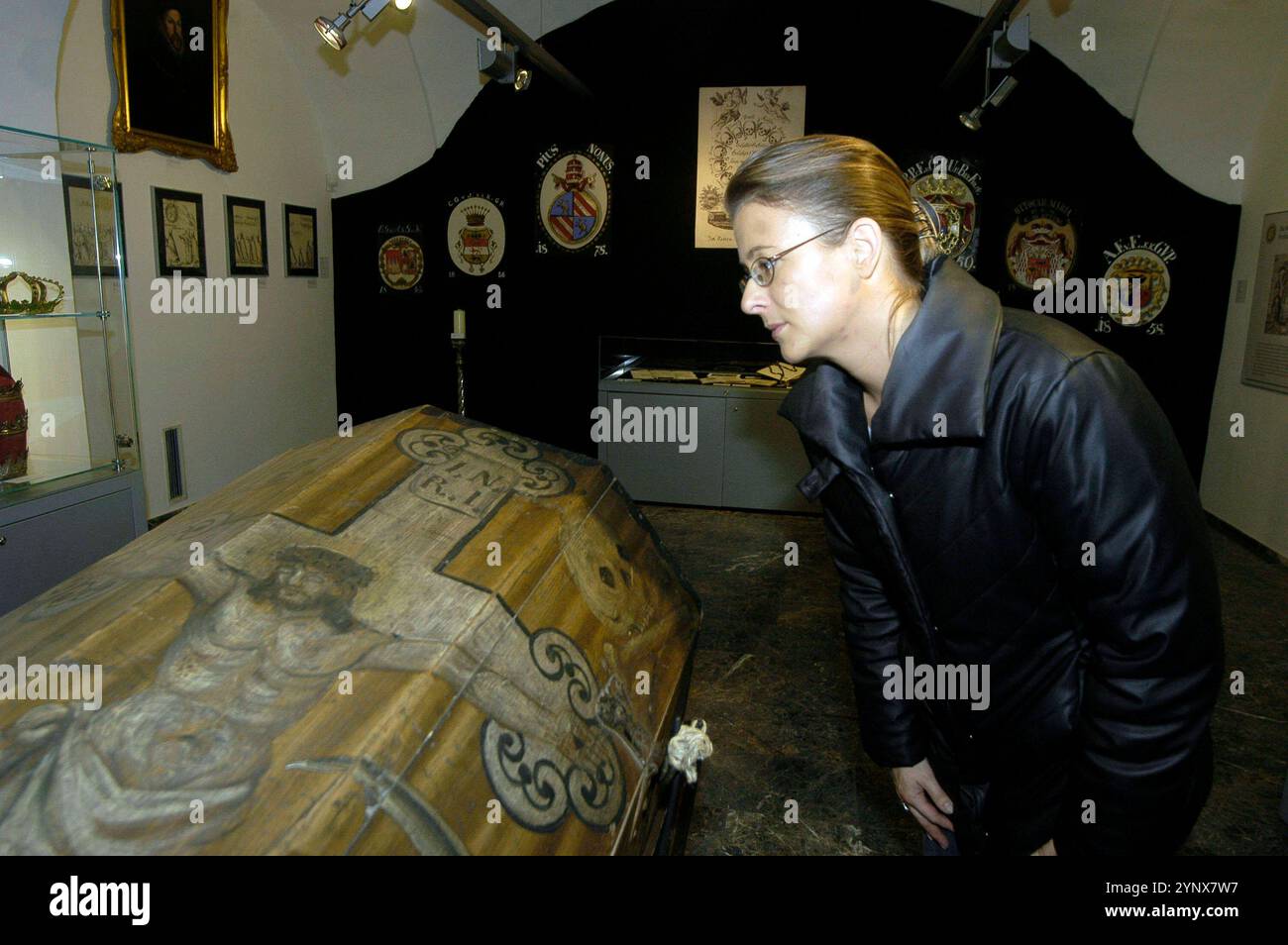 a coffin for a corpse for a burial or a cremation coffin for a corpse ...