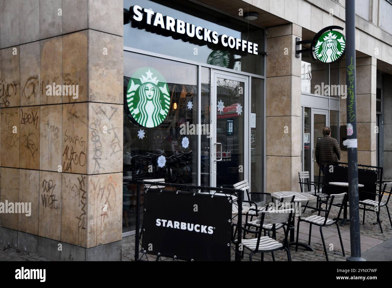 Copenhagen/Denmark /27 Nov.2024/ Seattle chain star bucks coffee cafe ...