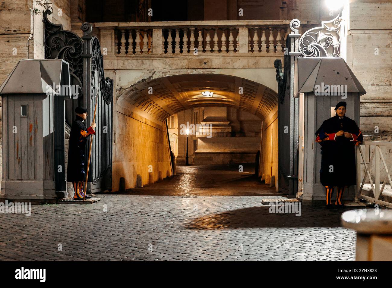 Vatican, Vatican City - December 7, 2023: Papal swiss soldier of ...
