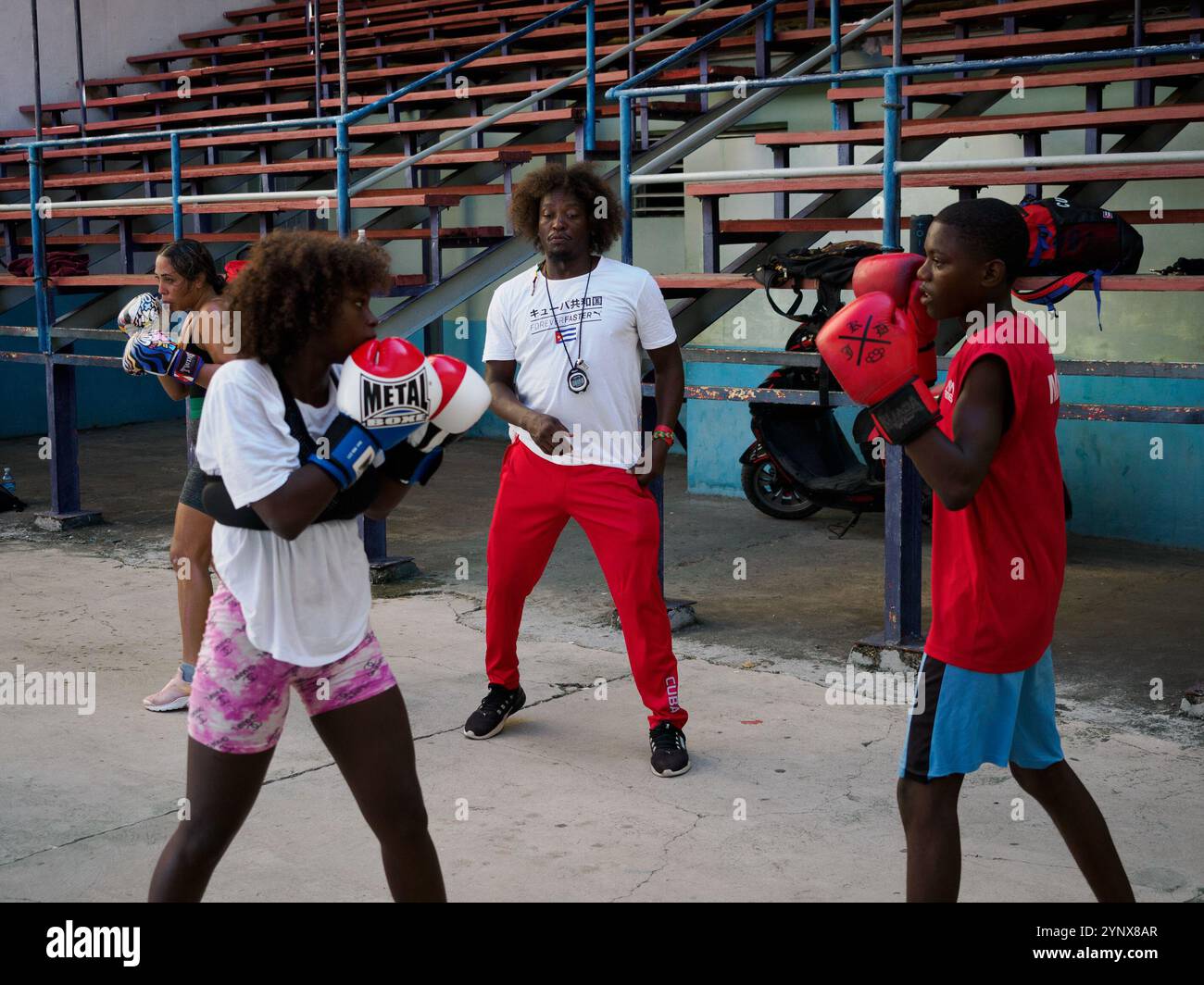 Female boxers in boxing club on old Havana 2024 Stock Photo - Alamy