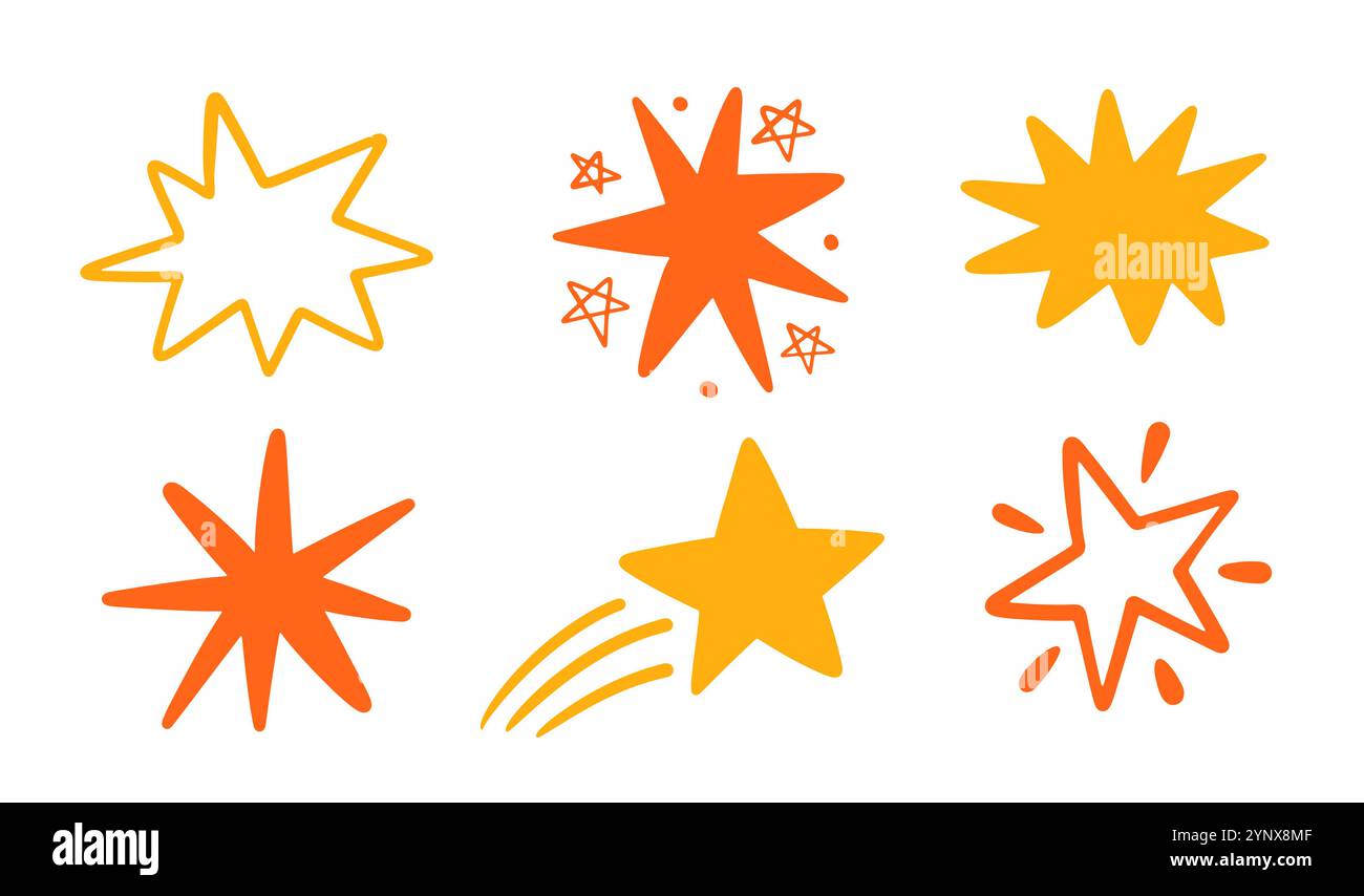 Sketch stars cute star shapes hi-res stock photography and images - Alamy