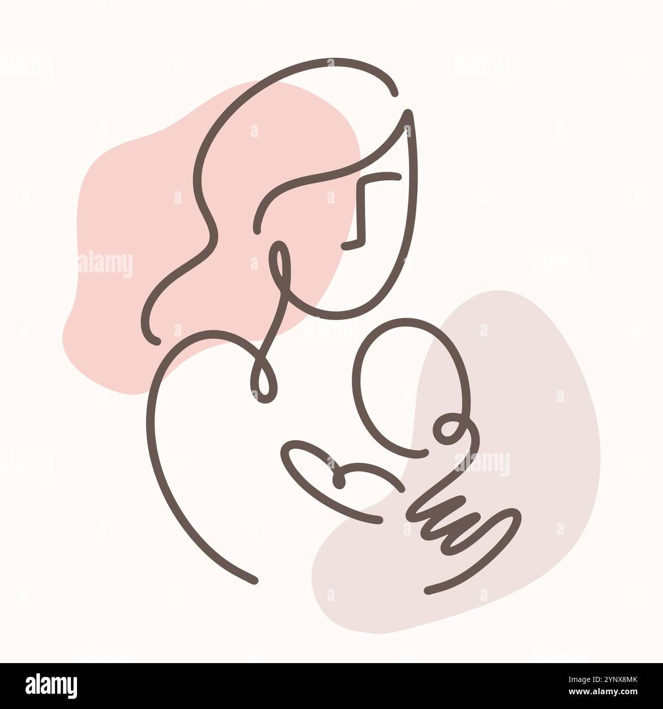 Mother's day child drawing Cut Out Stock Images & Pictures - Alamy