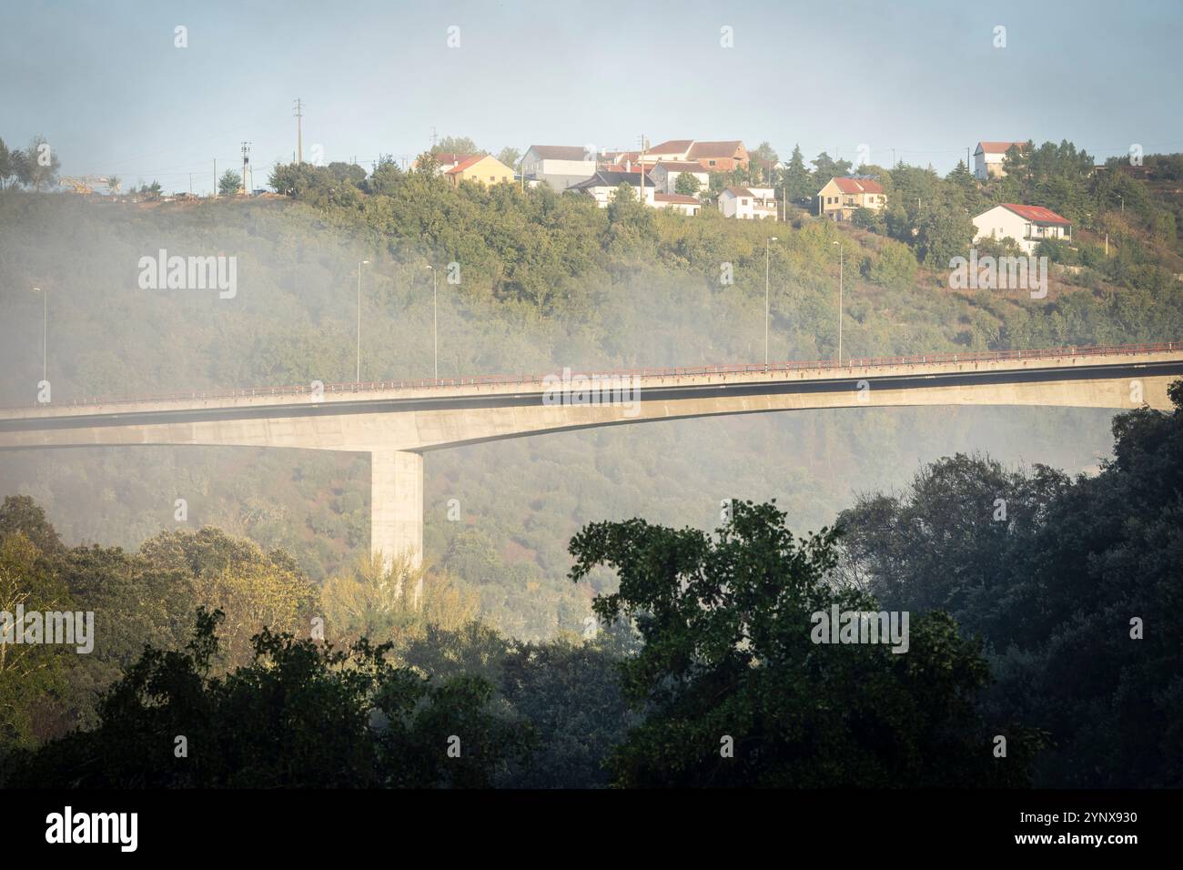 highway from Zamora to Braganza, San Martin del Pedroso border post ...