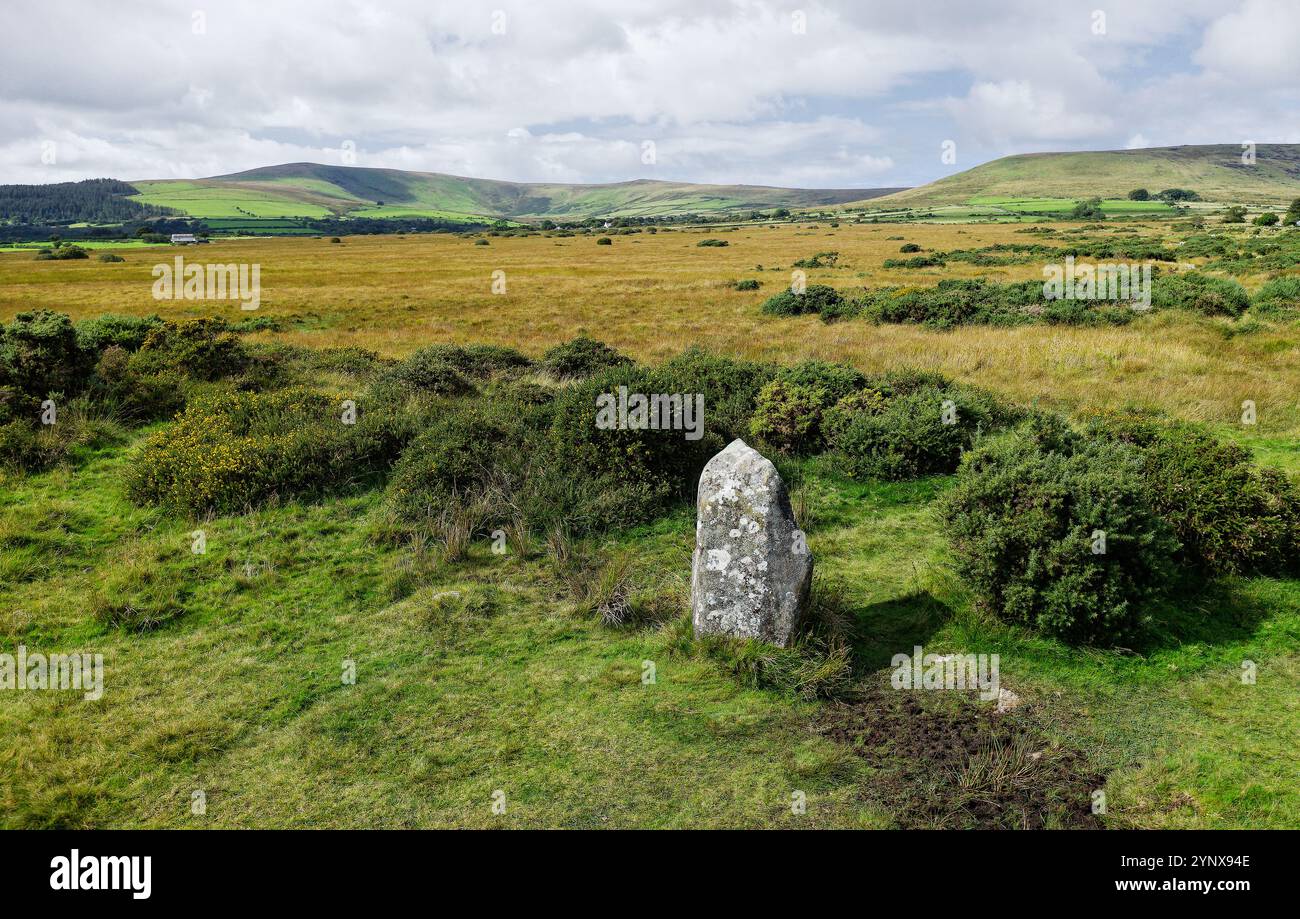 Gors Fawr prehistoric Bronze Age stone circle below the Preseli ...