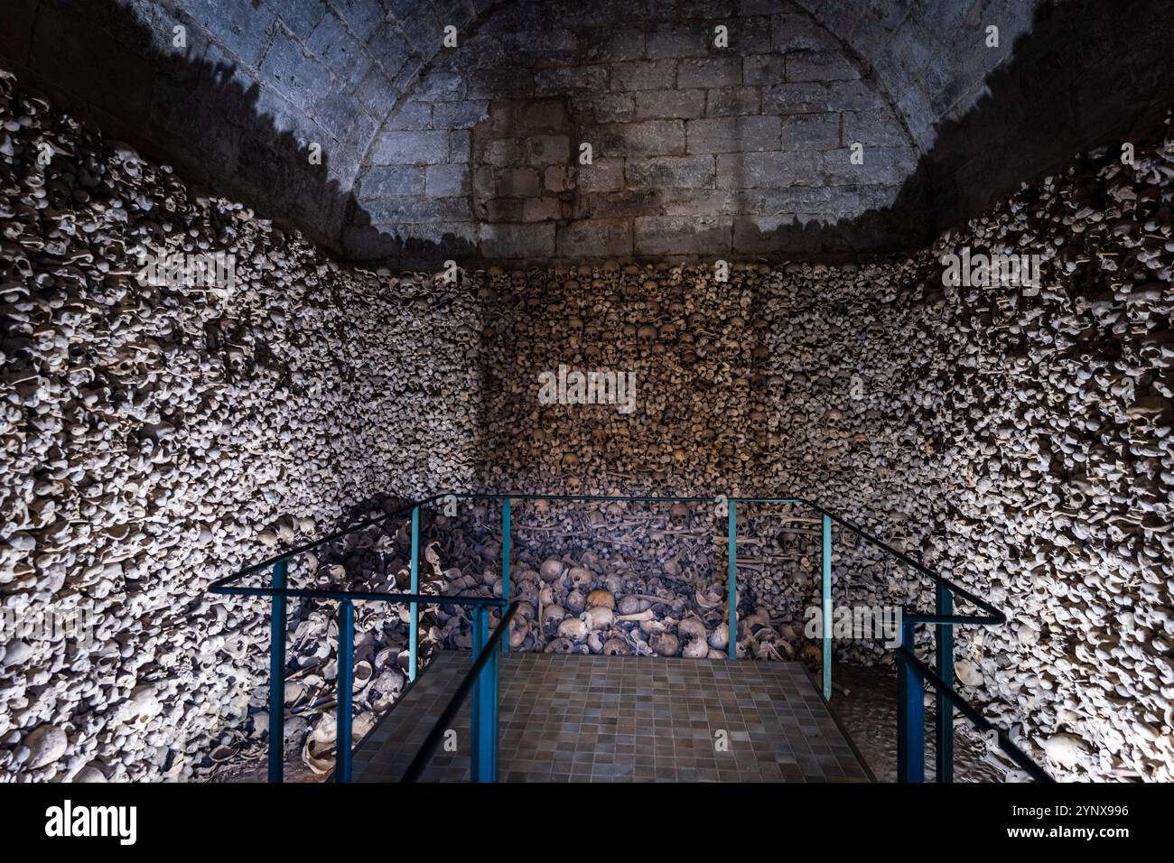 Ossuary with skeletons from the 13th to the 18th century, Pre ...