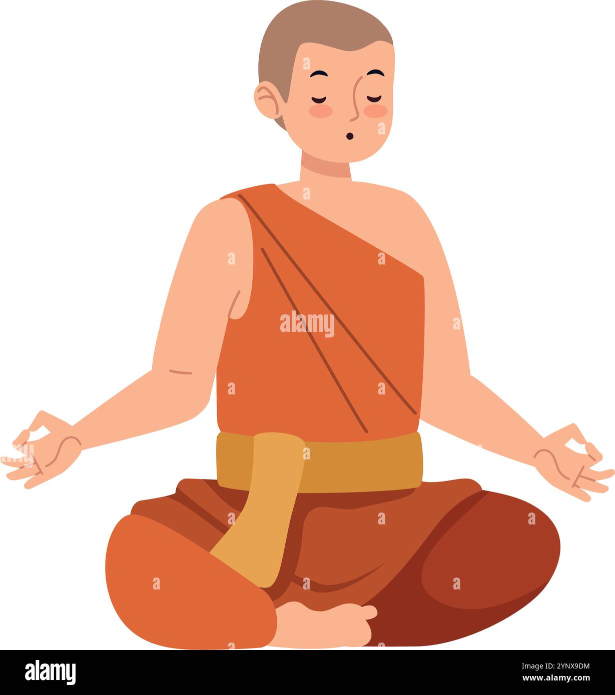 buddhism monk meditation pose Stock Vector Image & Art - Alamy
