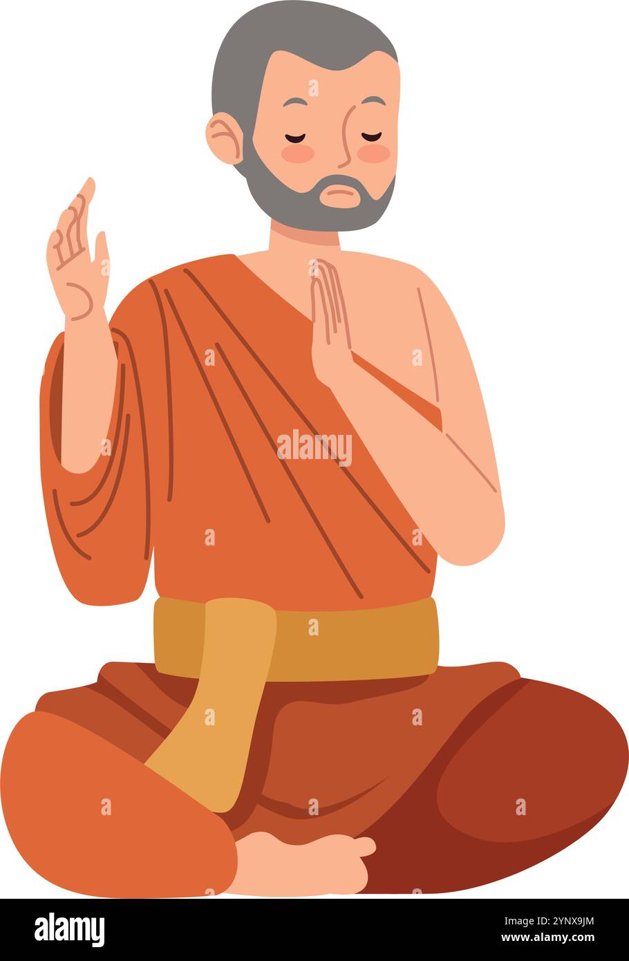buddhist monk prayer Stock Vector Image & Art - Alamy