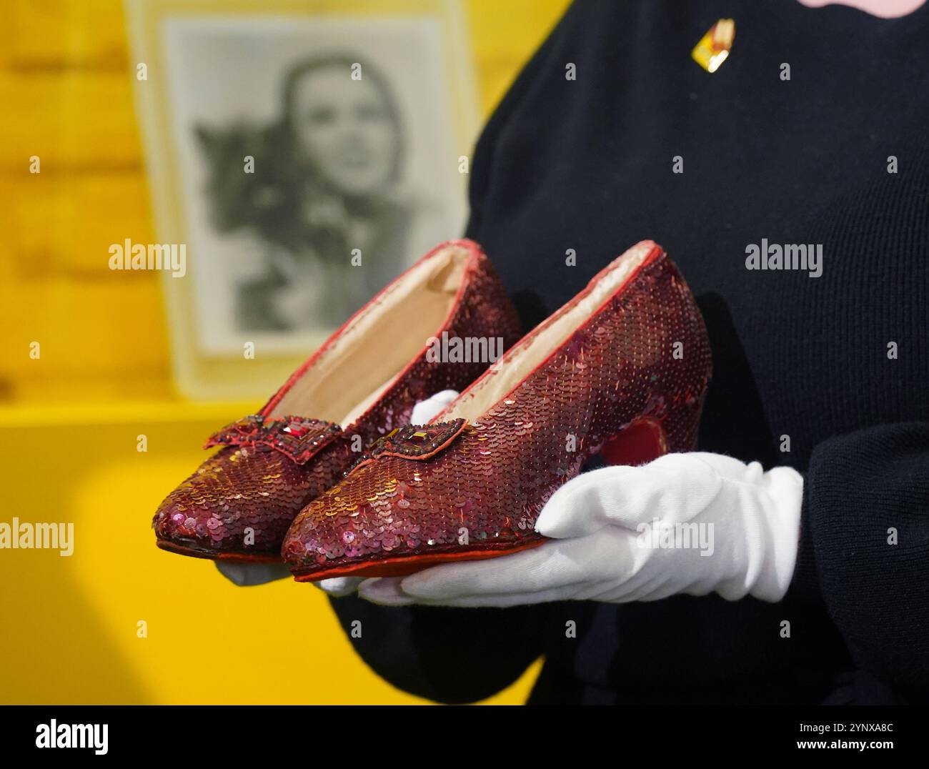 The original ruby slippers worn by the Hollywood actress and singer ...