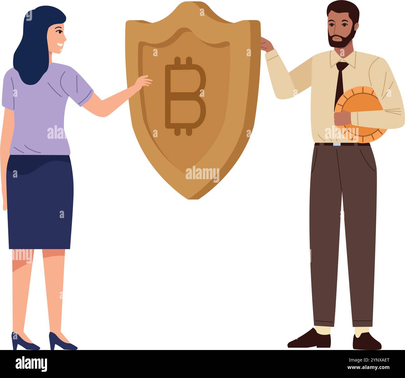Cryptocurrency girl Stock Vector Images - Alamy