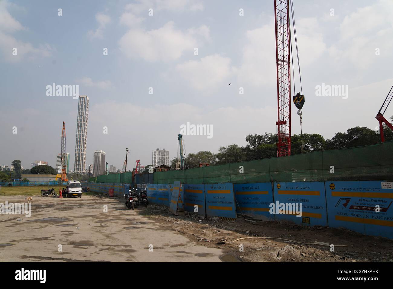 The underground Victoria Memorial Hall station of the Joka-Esplanade Metro Railway is under ...