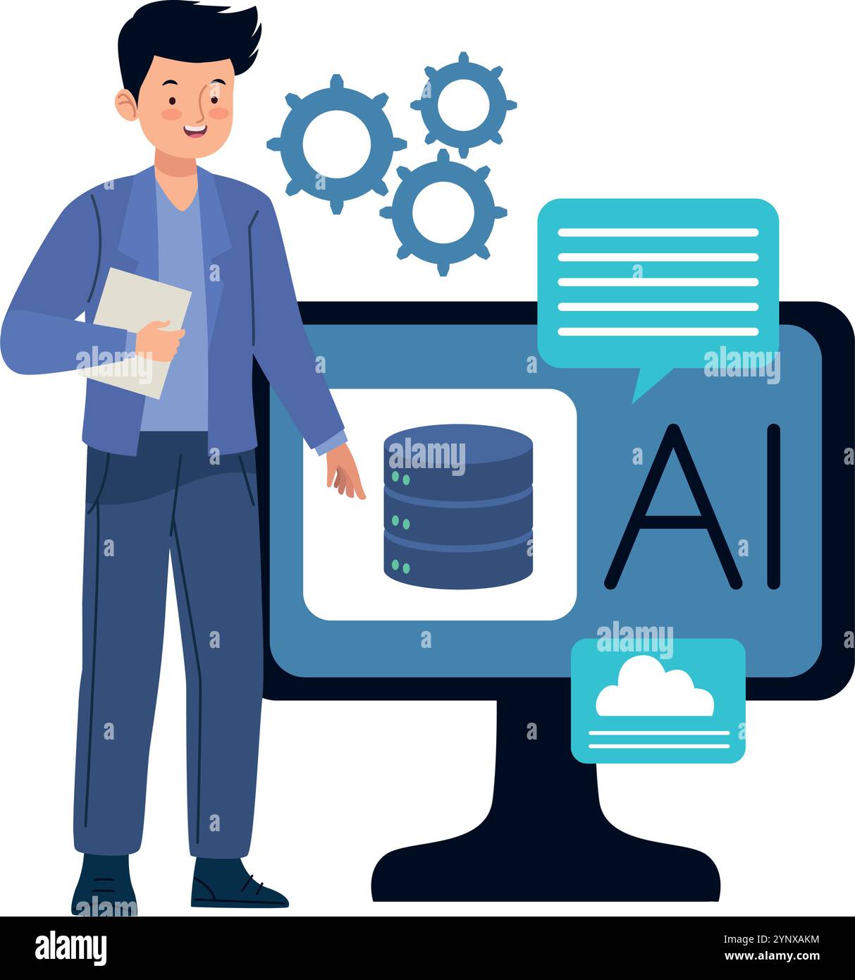 Software developer using ai Stock Vector Images - Alamy