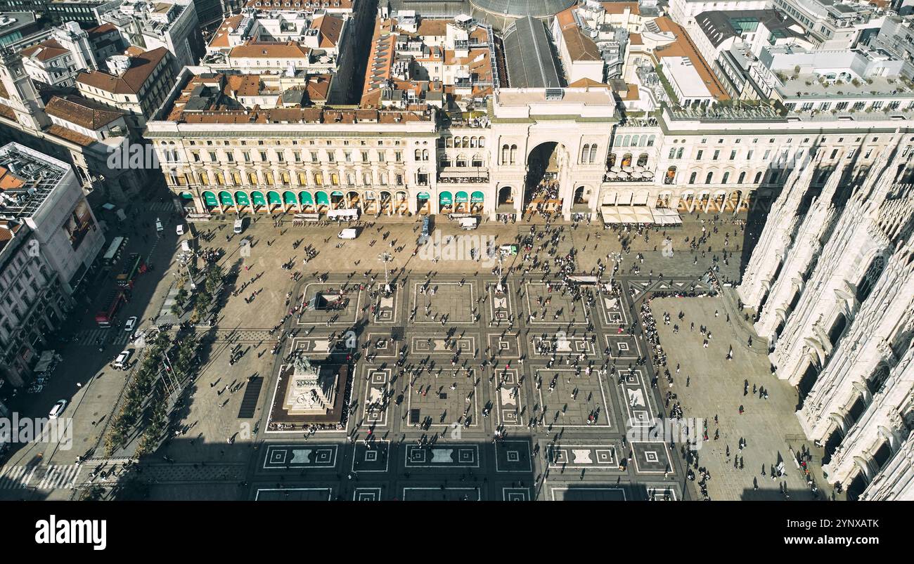 Aerial view milan cathedral hi-res stock photography and images - Alamy