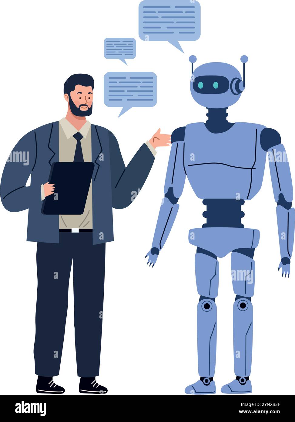artificial intelligence with man talking Stock Vector Image & Art - Alamy