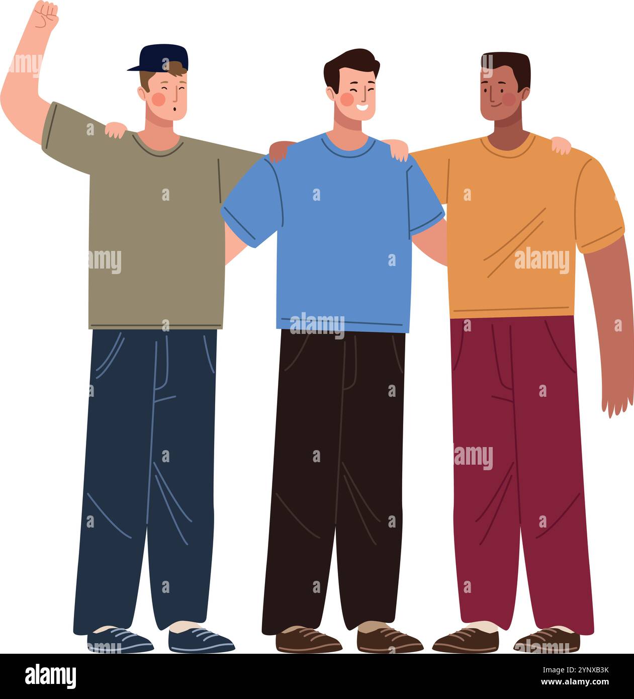 men friends hugging characters Stock Vector Image & Art - Alamy