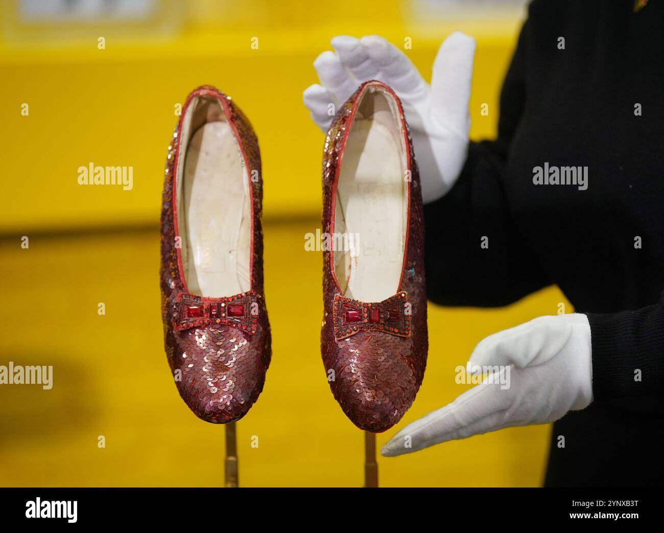 The original ruby slippers worn by the Hollywood actress and singer ...