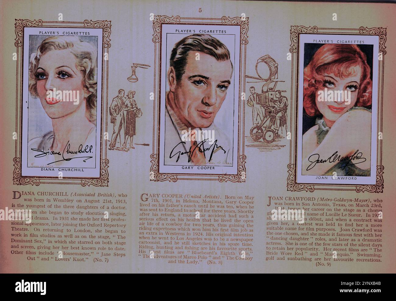 An Album of Film Stars measuring 12.5cms x 18.5cms issued by John ...