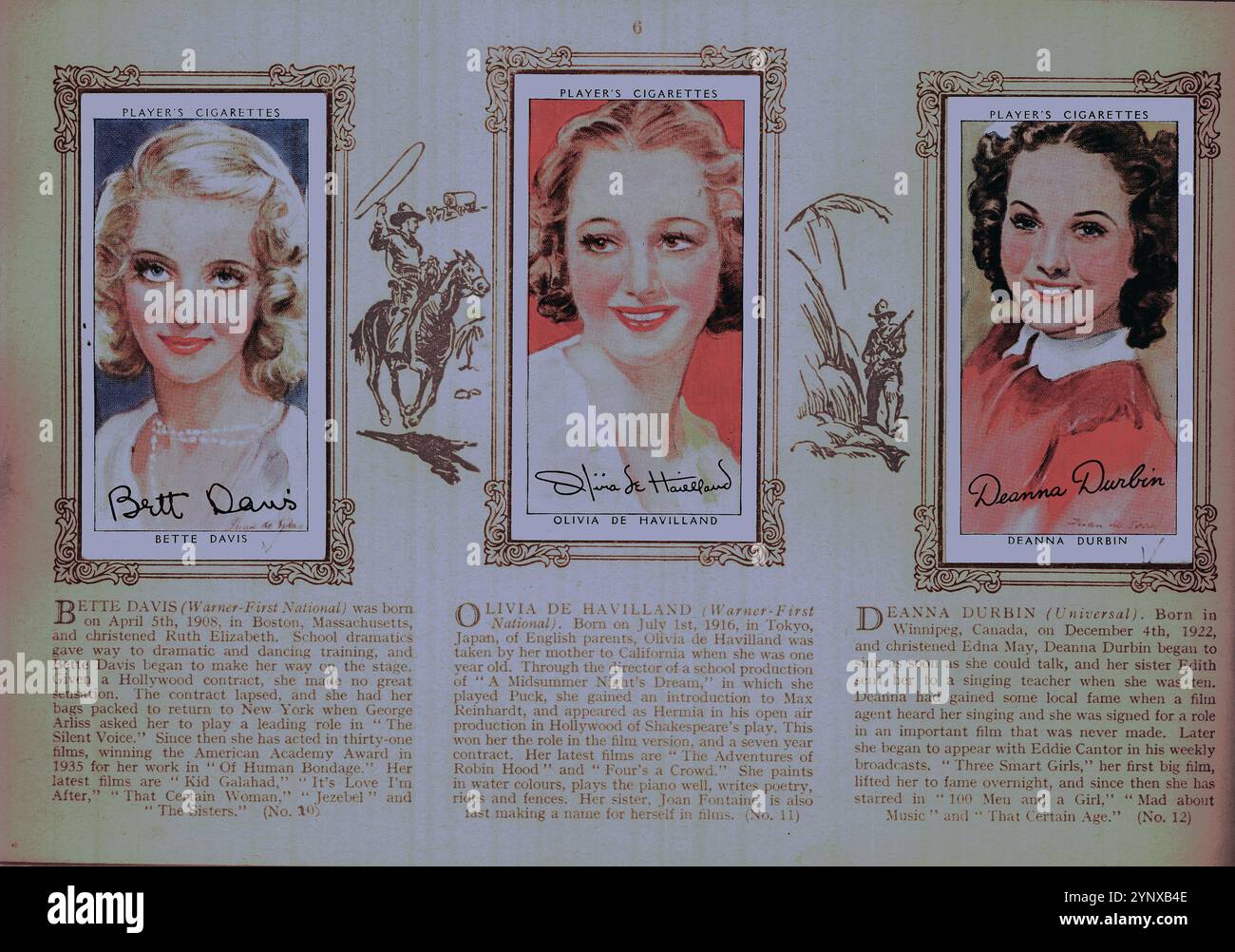 An Album of Film Stars measuring 12.5cms x 18.5cms issued by John ...