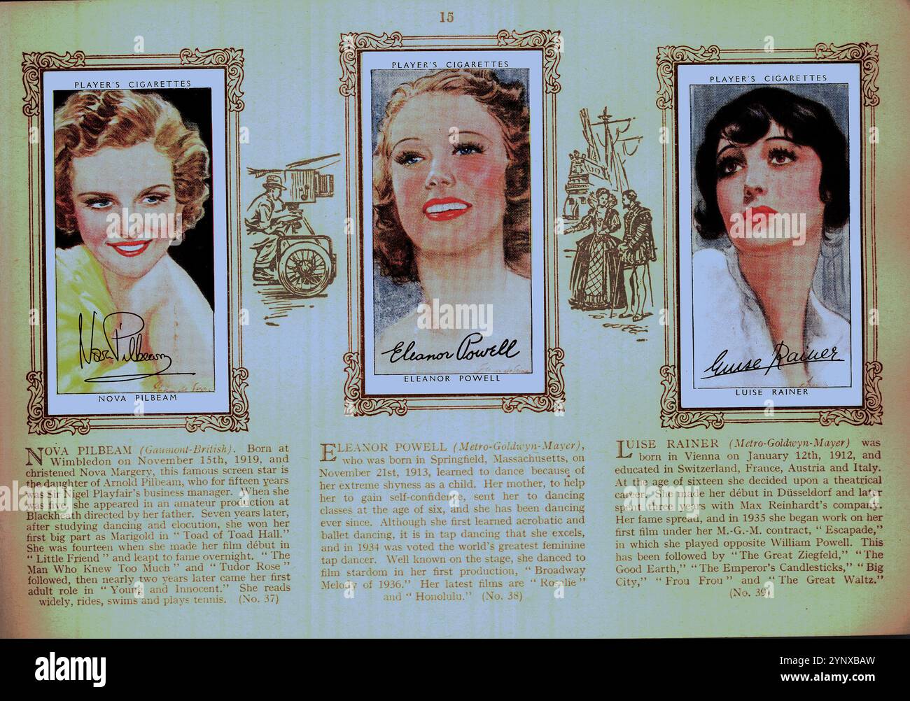 An Album of Film Stars measuring 12.5cms x 18.5cms issued by John ...