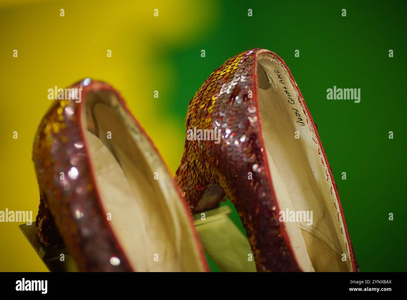 The original ruby slippers worn by the Hollywood actress and singer ...