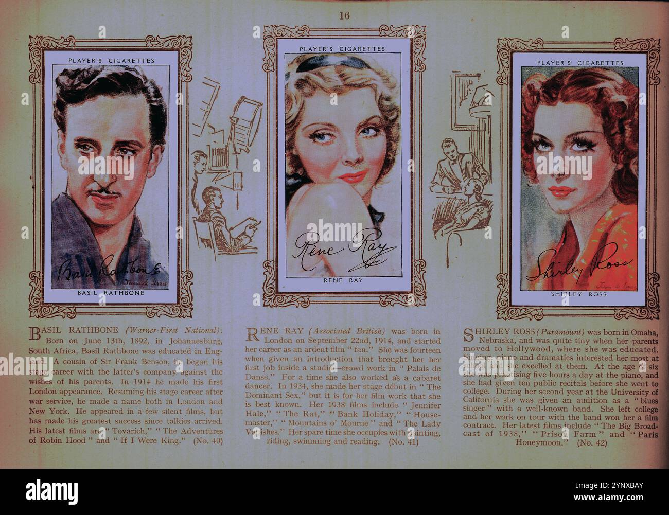 An Album of Film Stars measuring 12.5cms x 18.5cms issued by John ...