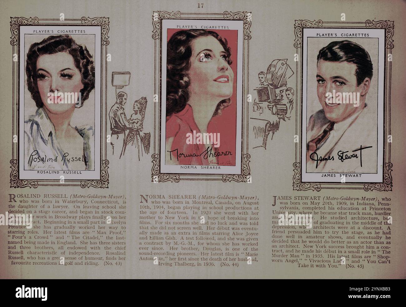 An Album of Film Stars measuring 12.5cms x 18.5cms issued by John ...