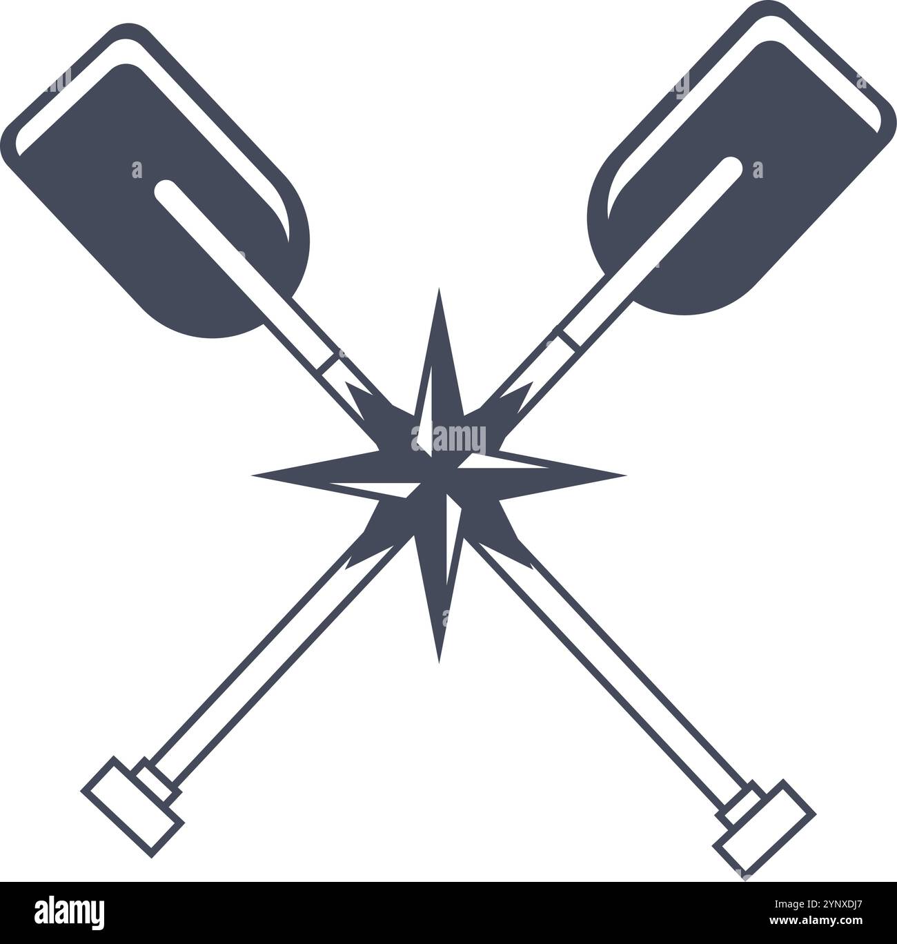 boat paddles nautical icon Stock Vector Image & Art - Alamy