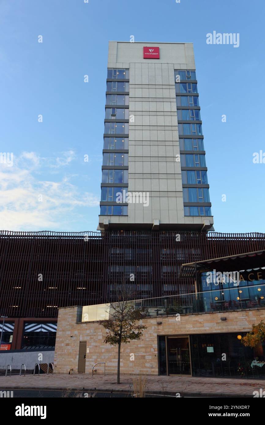Vita Student high rise towerblock building above the Wellington street ...