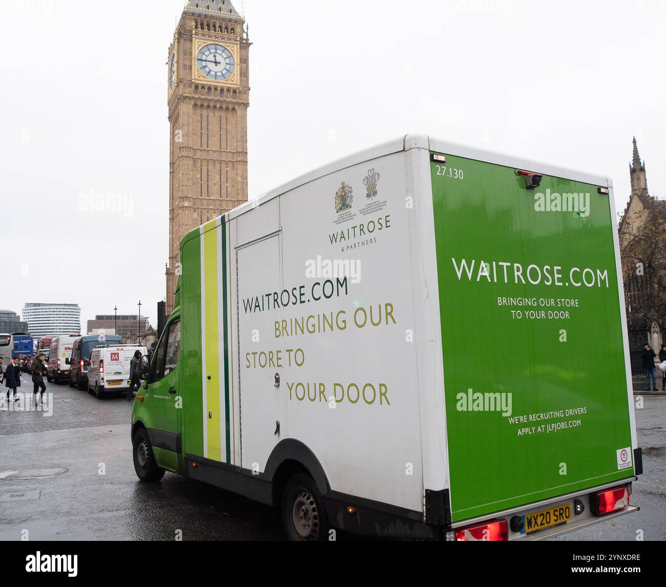 Westminster, London, UK. 27th November, 2024. A Waitrose delivery van ...
