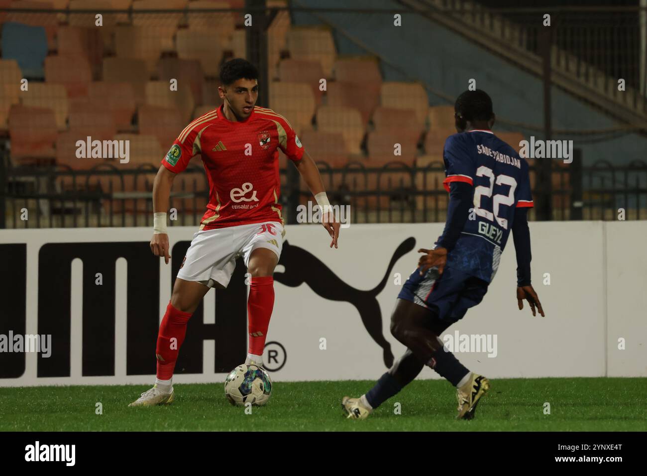 EGYPT, CAIRO, 26 NOVEMBER 2024 : Ahmed Kouka of Al Ahly SC during the CAF Champions League match ...