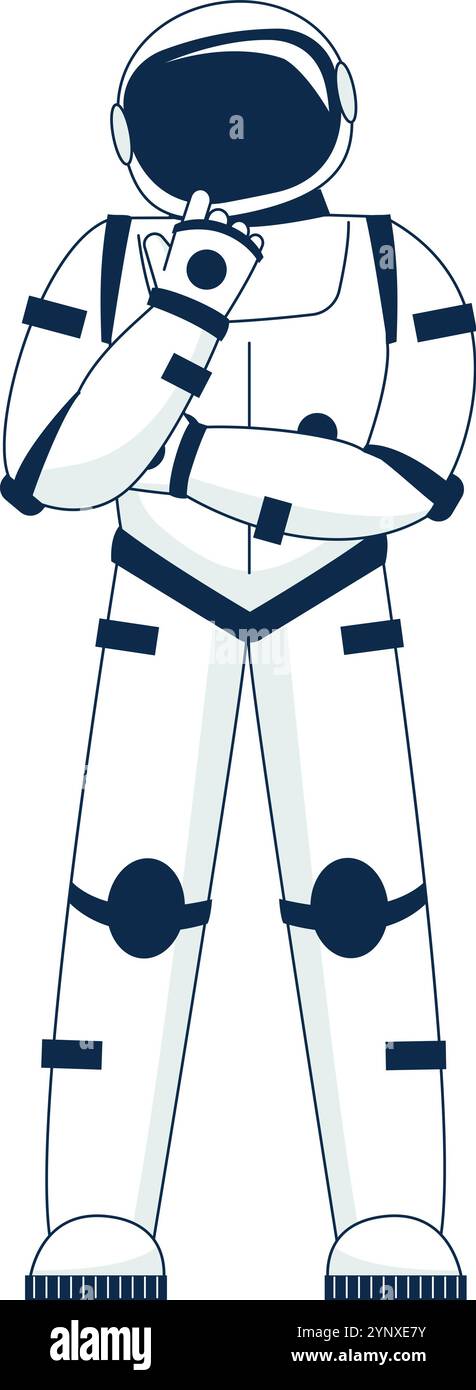 Silhouette astronaut standing on Stock Vector Images - Alamy