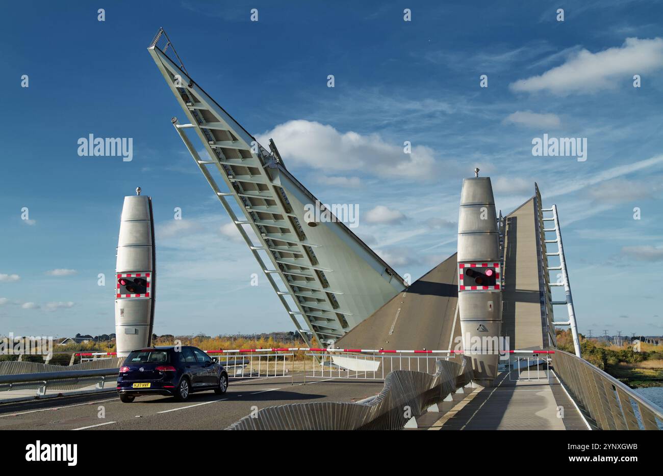 Twin Sails Double Leaved Bascule Lifting Bridge In The Process Of ...