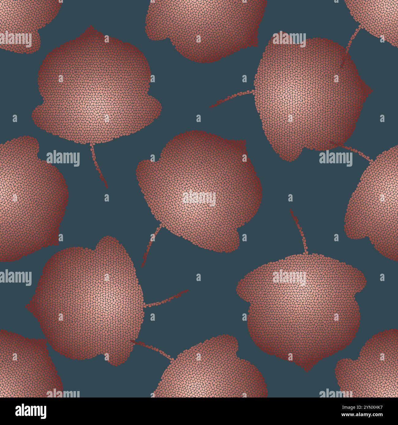 Decorative ombre halftone leaf seamless vector pattern. Background with ...