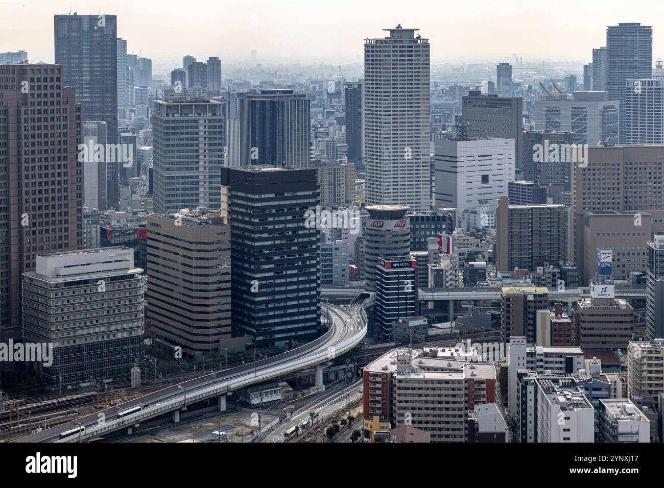 Osaka skyline highway through hi-res stock photography and images - Alamy
