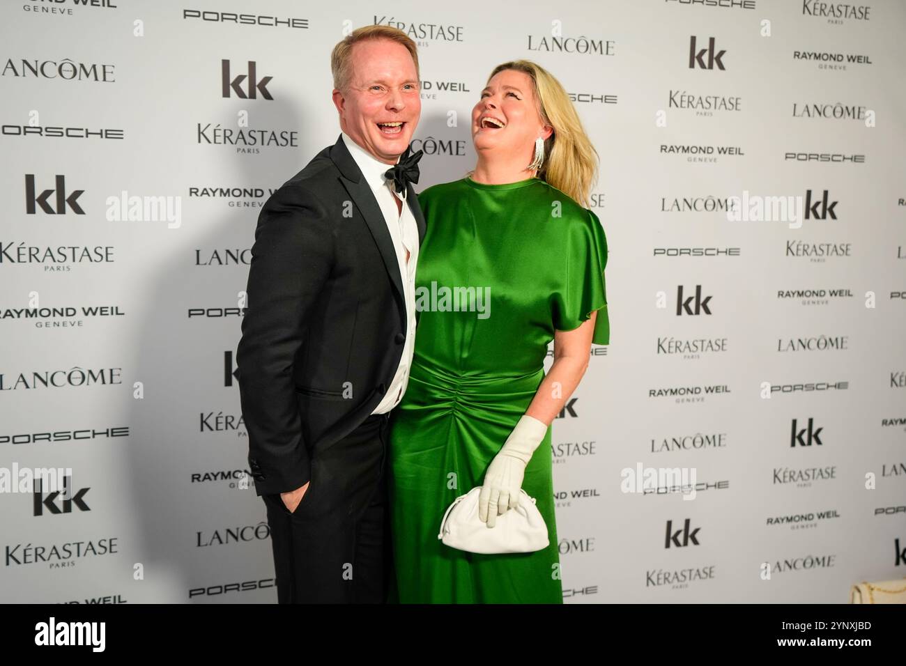 Oslo 20241126. Petter Pilgaard and Vendela Kirsebom arrive on the red ...