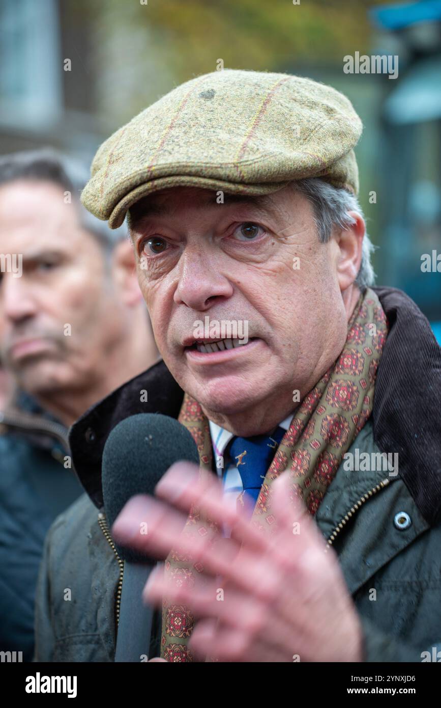 London, UK. 19th Nov 2024. Nigel Farage politician, broadcaster and ...